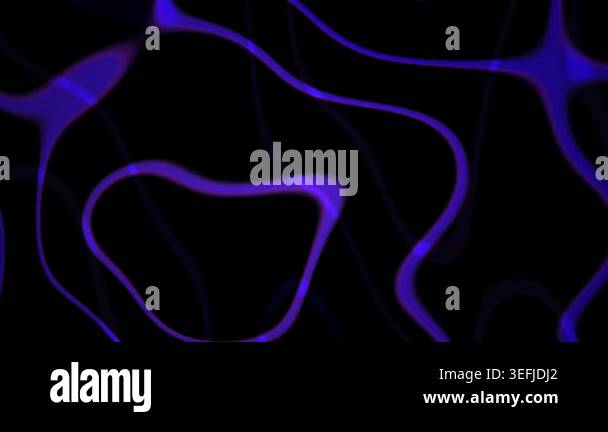 Dynamic motion graphic featuring glowing purple light trails and fluid ...