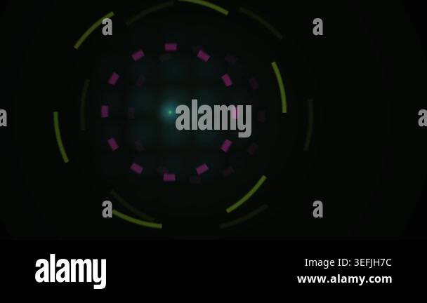 Animated background with glowing lights and circles Stock Video Footage ...