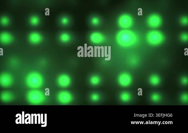 Abstract background featuring rhythmic flashing green light circles on ...