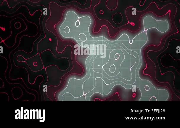Abstract motion graphic featuring dark background with glowing ...