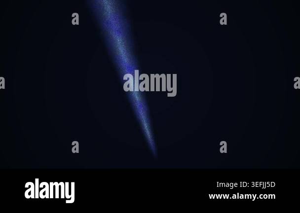 A focused beam of blue light cuts through a dark background with a soft ...