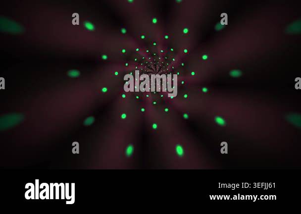 A hypnotic dark background featuring a spiral of glowing green ...