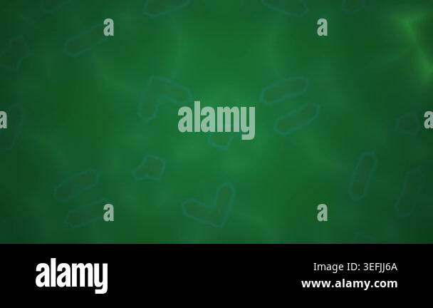 Dynamic digital animation featuring symmetrical geometric green light ...