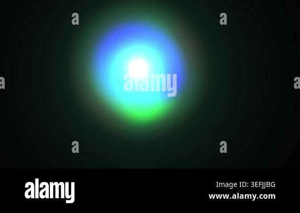 An abstract visual effect featuring a glowing light orb pulsating with ...