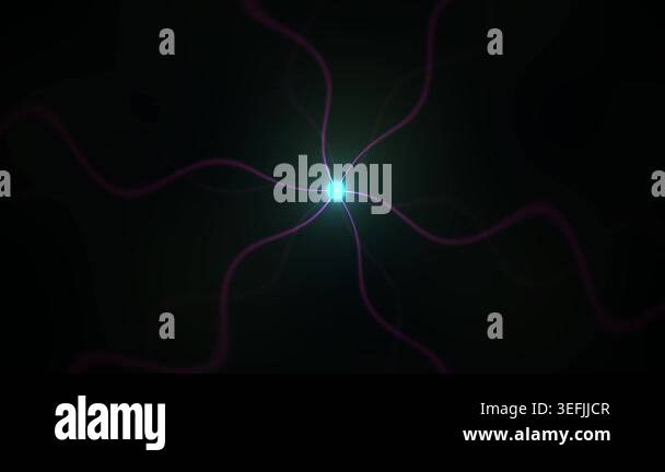 A bright cyan light source emitting pulsating energy waves and glowing ...