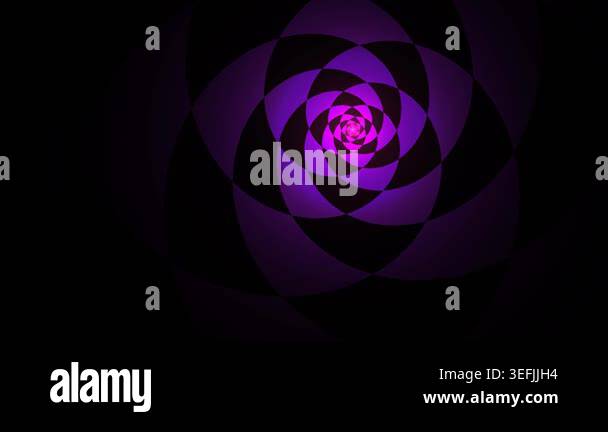 An animated abstract background featuring a hypnotic glowing purple and ...