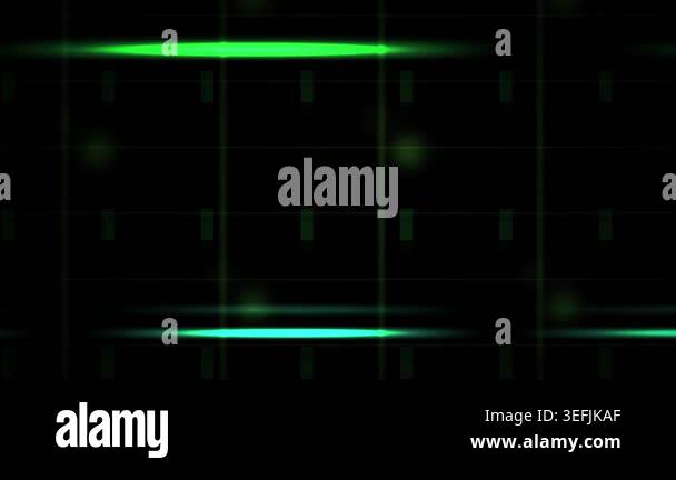 Abstract digital data visualization featuring glowing green and cyan ...