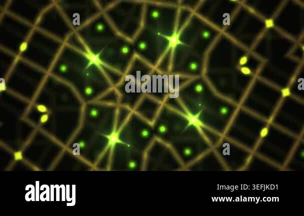A mesmerizing abstract video featuring a dynamic geometric network ...