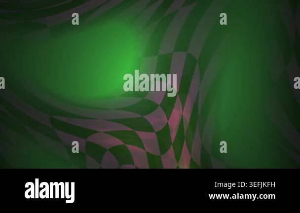 An abstract visual experience featuring flowing green hues, interwoven ...