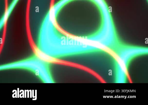 Mesmerizing abstract background with vibrant neon light trails in red ...