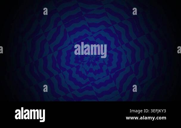 A dark blue abstract motion graphic featuring a hypnotic geometric ...