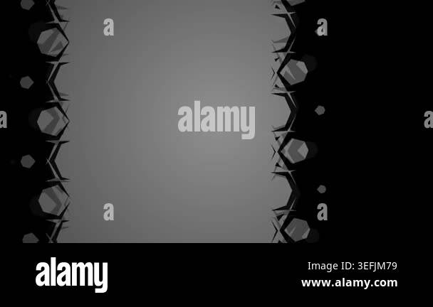 An abstract motion graphic featuring a dark grey center with pulsating ...
