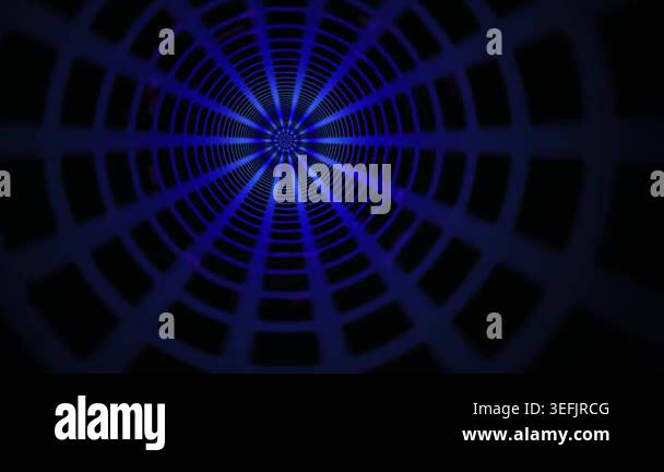 Animated blue circular grid pattern on black background Stock Video ...