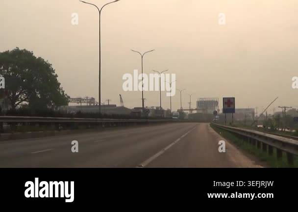 Street scenes in Hai Phong city. Traffic flows continuously at ...