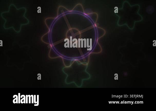 Mesmerizing abstract animation featuring luminous, colorful geometric ...