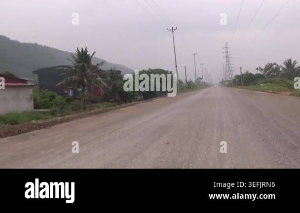 Street scenes in Hai Phong city. Traffic flows continuously at ...
