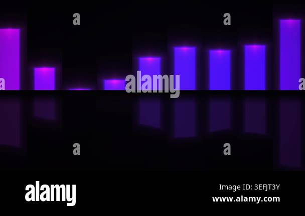 Animated sequence of purple bar graphs Stock Video Footage - Alamy
