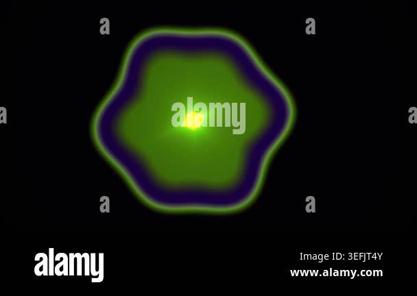 Microscopic view of glowing green cell Stock Video Footage - Alamy