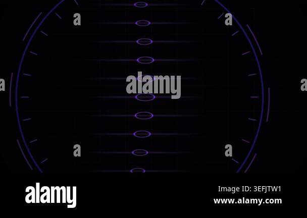 A blue radar interface on a black background with a white section Stock ...