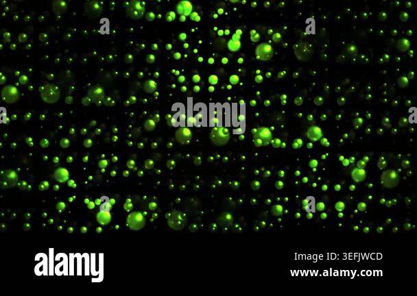 Microscopic view of glowing green cells Stock Video Footage - Alamy