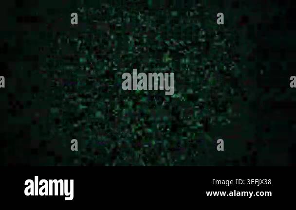 Glowing green pixels on a black background Stock Video Footage - Alamy