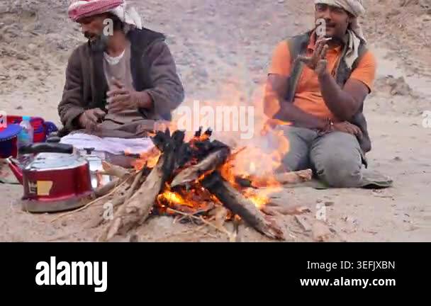 Marsa alam, egypt 24 april 2026: two authentic bedouin men relaxing ...