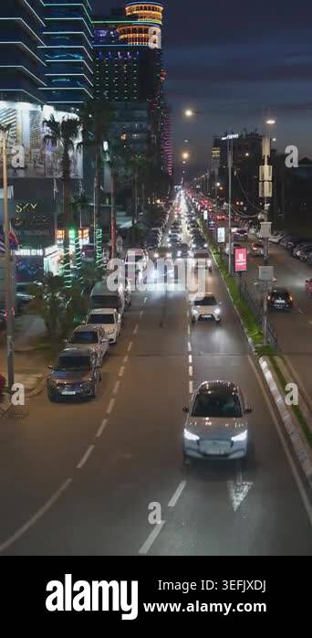Batumi, georgia 25 april 2026: intense city traffic flowing along a ...