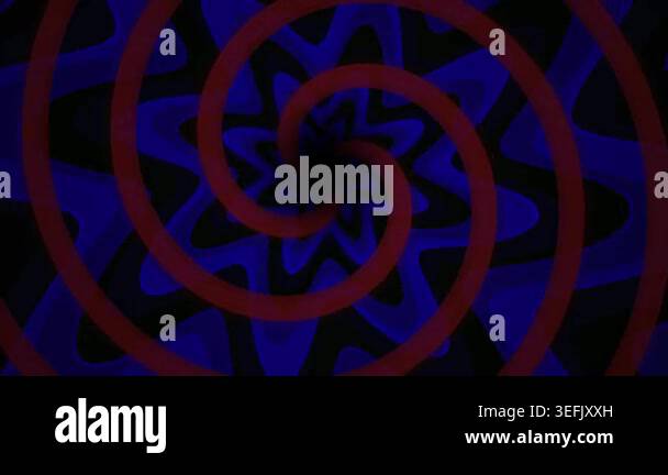 A vibrant spiral design with geometric shapes and patterns Stock Video ...