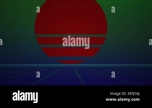 Abstract image of red circle with lines Stock Video Footage - Alamy