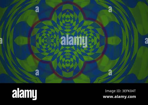 Abstract green blue floral mandala design Stock Video Footage - Alamy