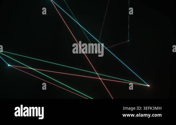 Abstract visualization of a digital network with glowing nodes and ...