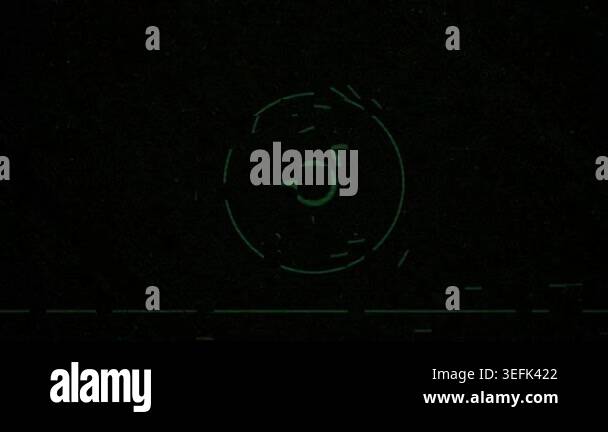 Animated green circle on black background Stock Video Footage - Alamy
