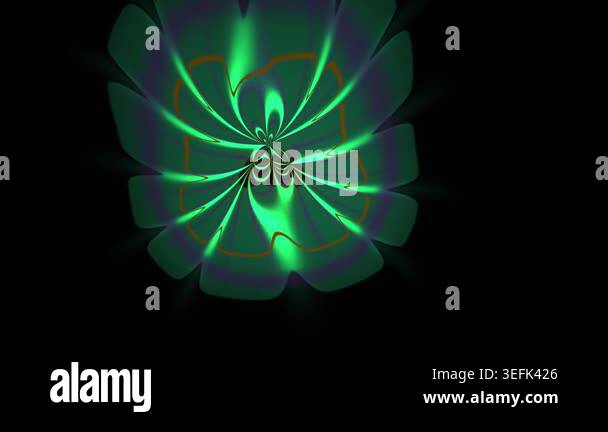Glowing green light on dark background Stock Video Footage - Alamy
