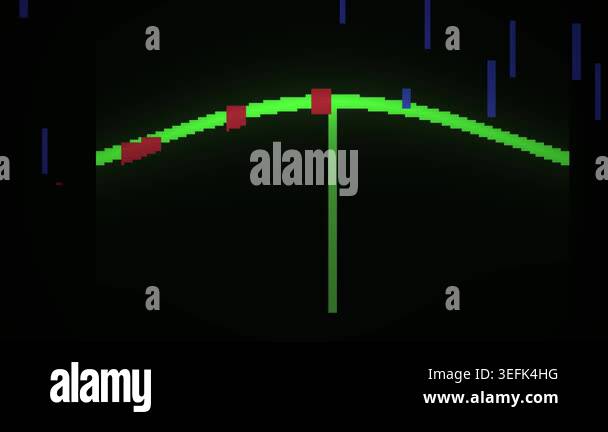 Animated green line graph with red dots Stock Video Footage - Alamy