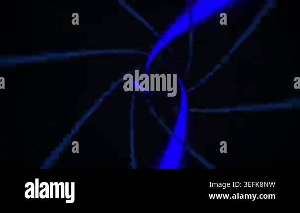 An abstract motion graphic featuring vibrant blue light streaks ...