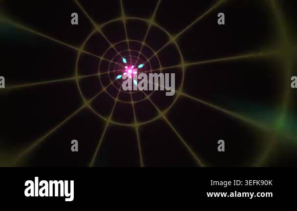 A hypnotic motion background featuring a glowing neon tunnel with ...