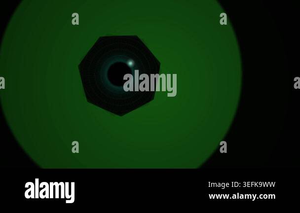 An abstract motion background featuring a pulsating green hexagonal ...