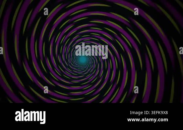 An abstract visual animation featuring a hypnotic tunnel effect with ...
