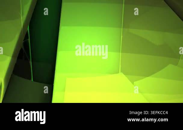 Abstract video featuring shifting green light projections creating ...
