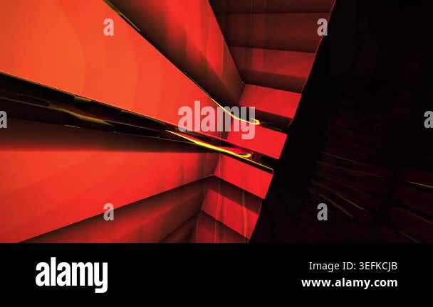 Abstract motion graphic featuring dynamic red geometric shapes and ...