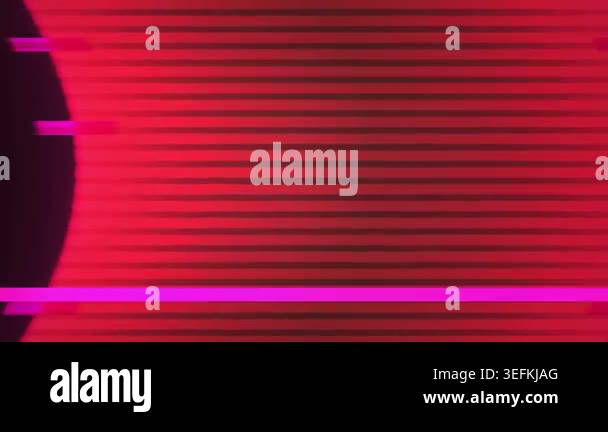 Glitchy red and pink digital distortion lines on black background Stock ...