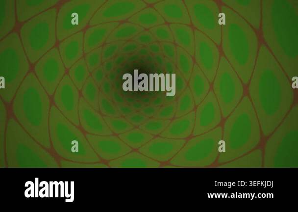 Green background with red geometric patterns and a black center Stock ...
