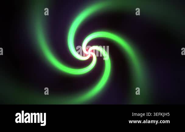 Glowing green spiral light effect on dark background Stock Video ...