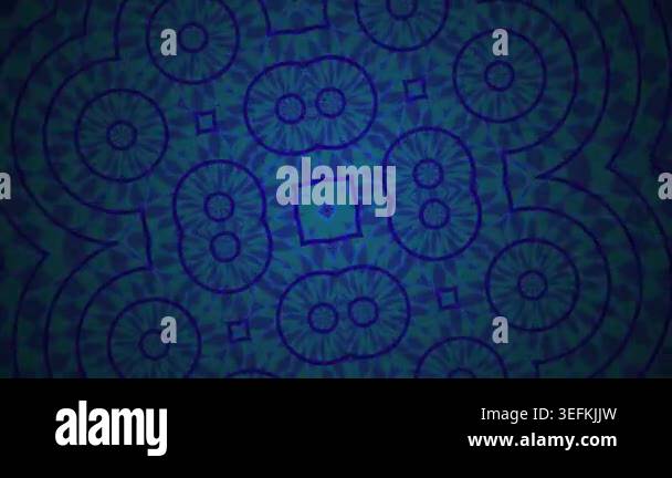 Intricate blue geometric patterns on a dark background Stock Video ...