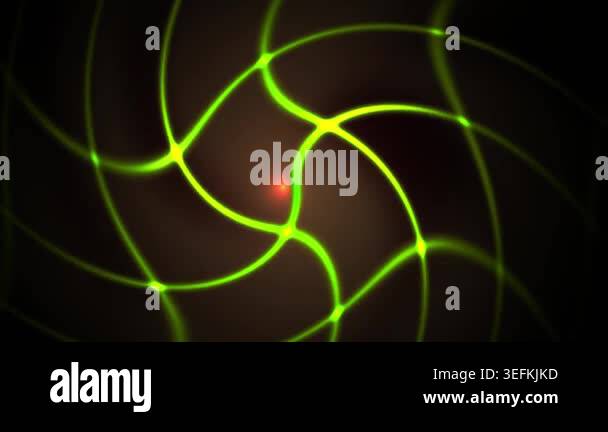 Neon green lines intersecting on black background Stock Video Footage ...