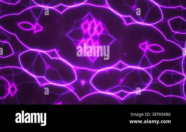 An abstract video background featuring pulsating and shifting neon ...
