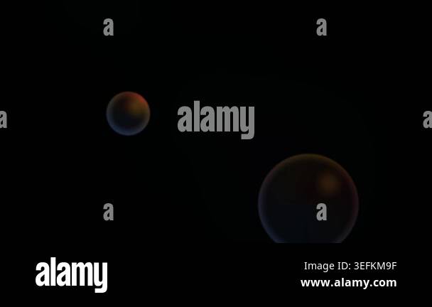 Abstract footage of translucent soap bubbles floating and drifting ...