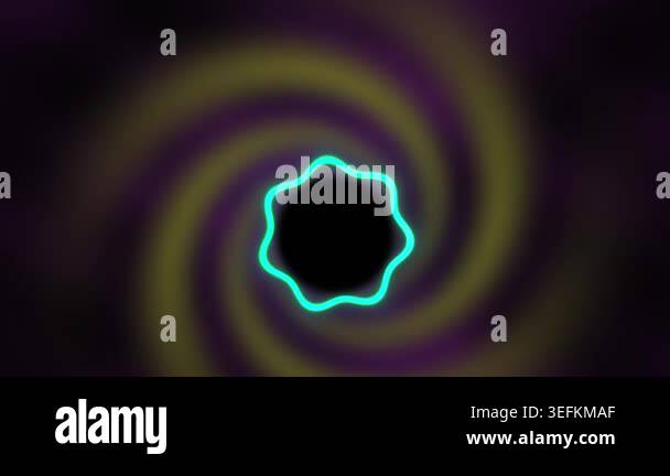 Glowing neon star shape on black background Stock Video Footage - Alamy