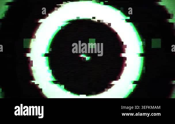 Glowing green circle on black background animation Stock Video Footage ...