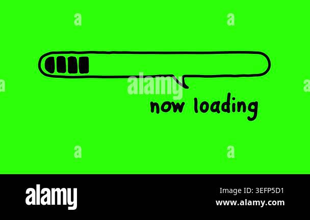 Animated video loading counter bar game process progress computer ...
